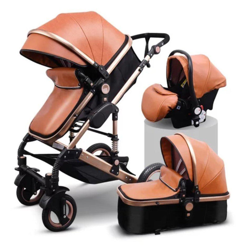 Belecoo Luxury Baby Stroller Travel System - Brown| My Mom And Me